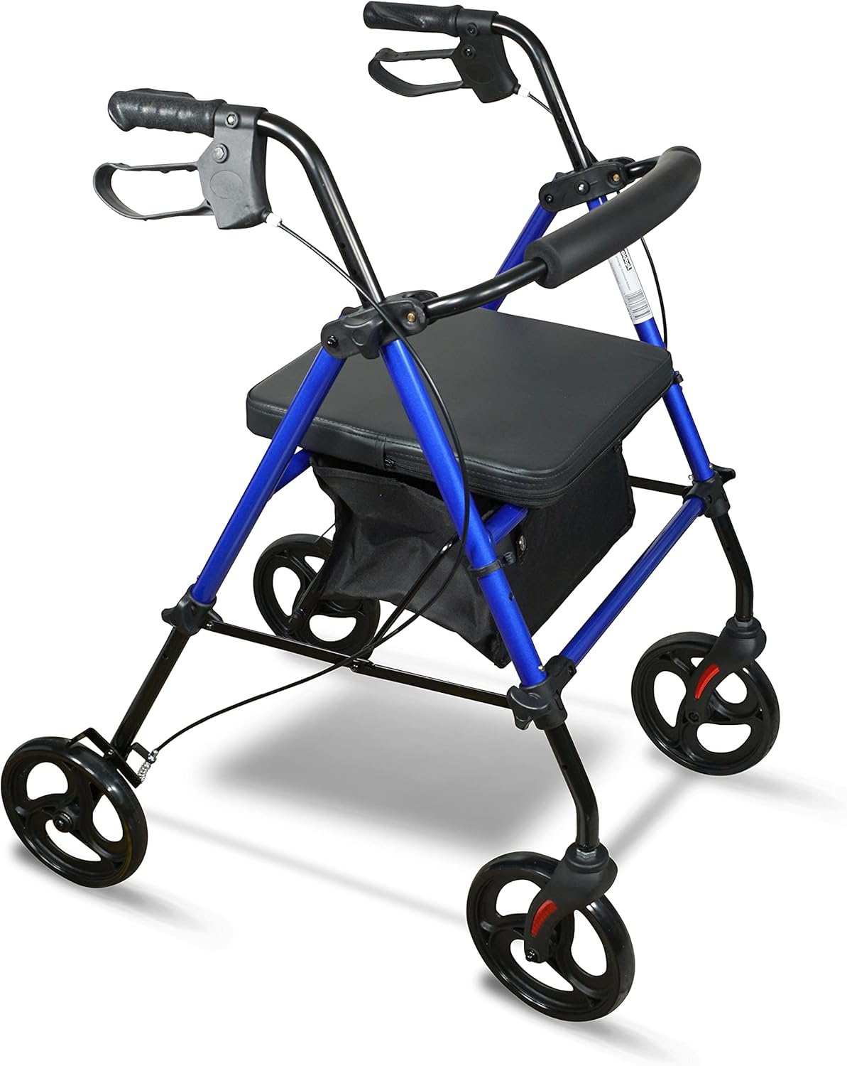Aidapt Rollator 4 Wheel with Seat,Lightweight,Padded Backrest,Height ...