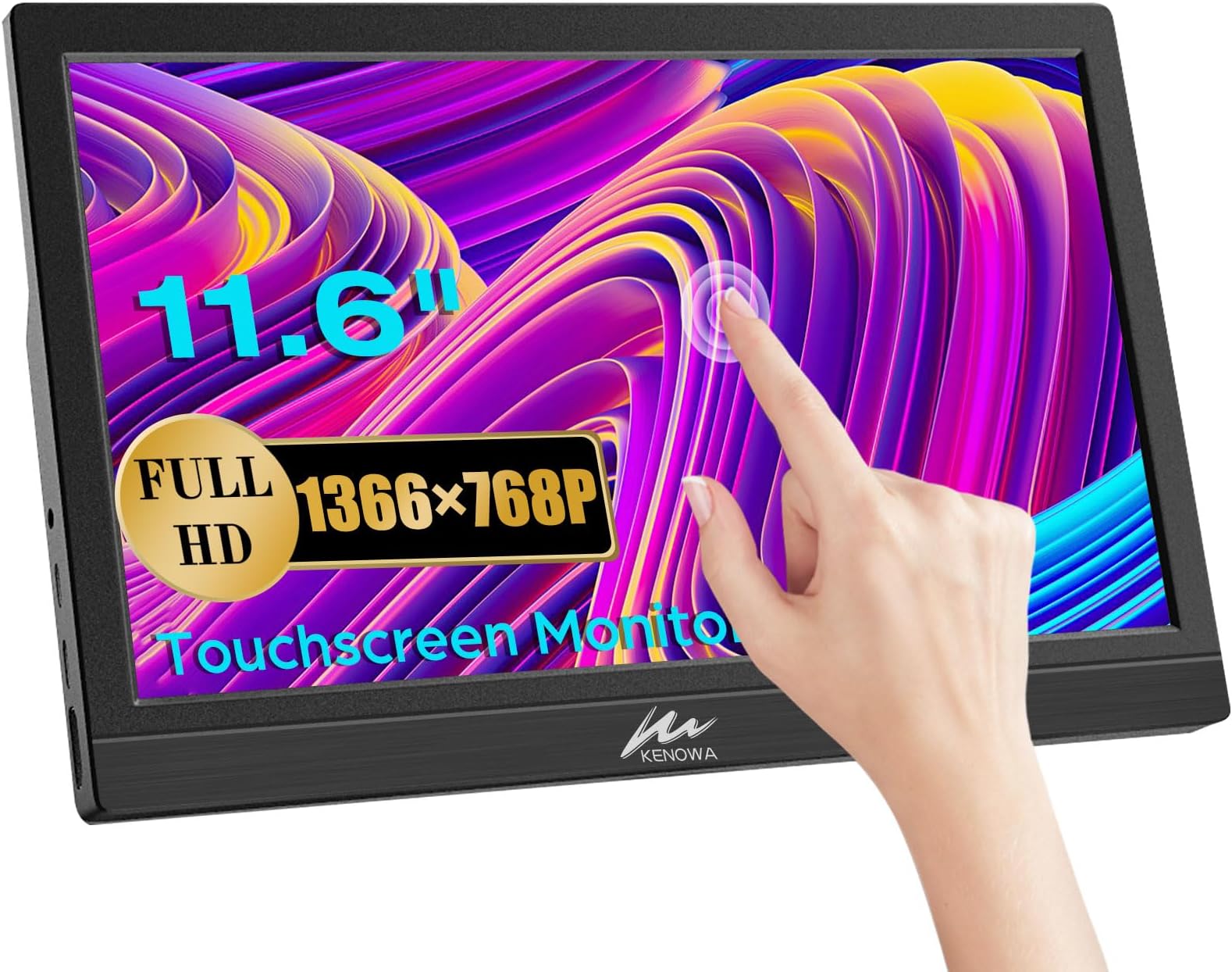 Amazon.com: Kenowa Touchscreen Portable Monitor 11.6 inch FHD IPS HDR ...