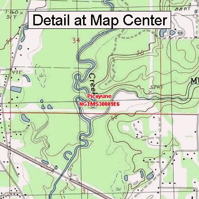 Amazon.com: USGS Topographic Quadrangle Map - Picayune, Mississippi ...