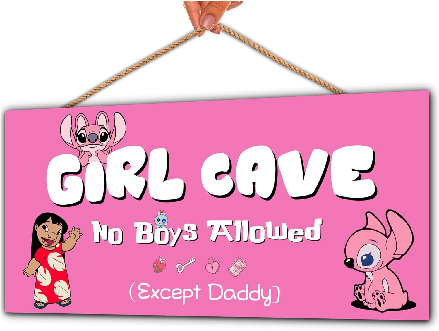 Amazon.com: Jeaksn Pink Cute Room Decor for Girls, Girl Cave No Boys ...