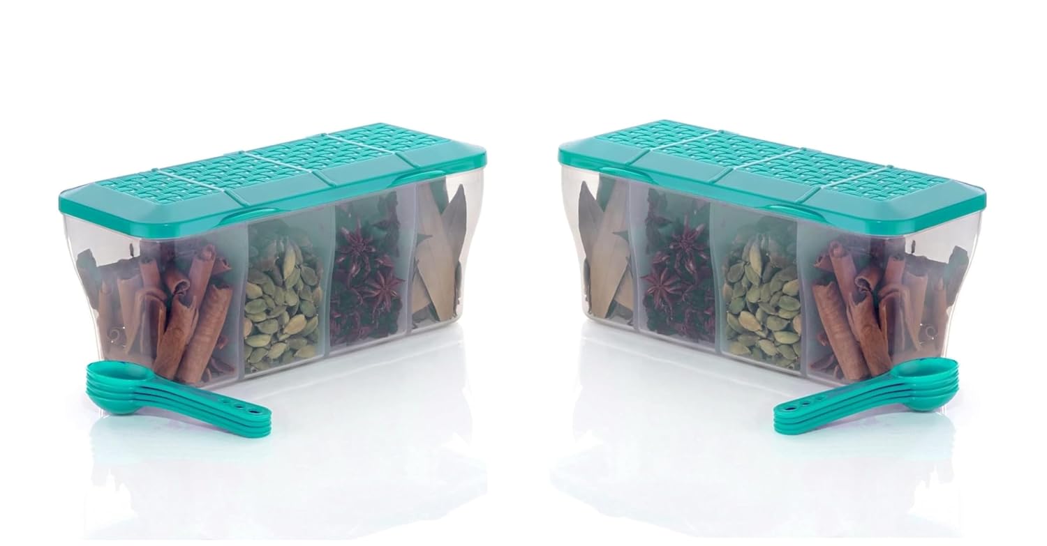 XMART INDIA Multipurpose Plastic 4 in 1 Masala Box for Kitchen, Spice ...