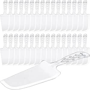 Amazon.com | 50 PCS Disposable Cake Cutter and Server - Clear Plastic ...