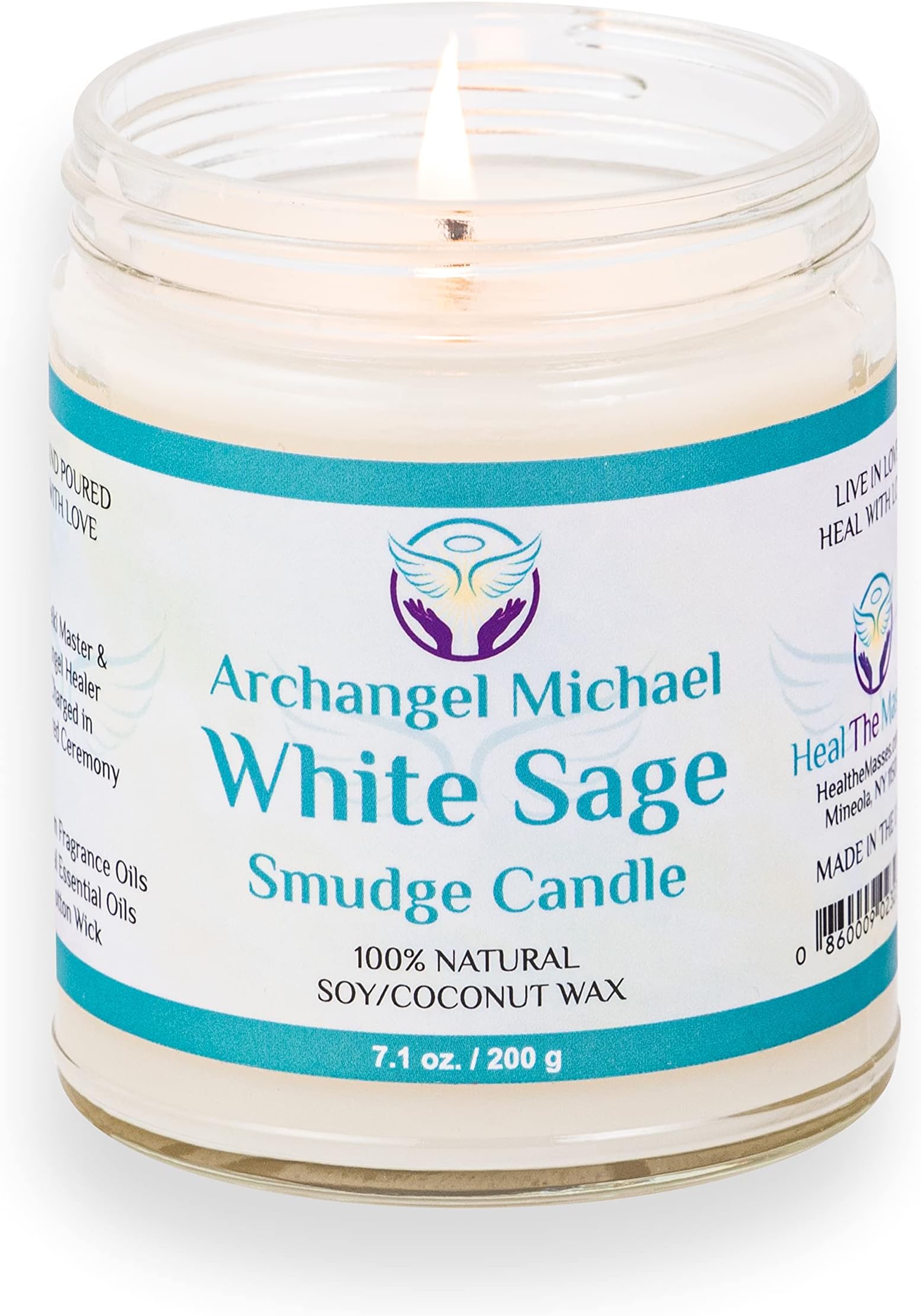 Amazon.com: Magnificent 101 Long Lasting Pure White Sage Smudge Candle ...