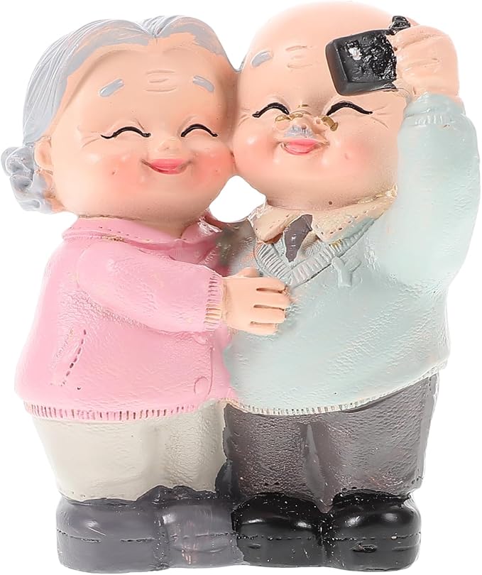 Homoyoyo Resin Statue Life Model Lovers Miniature Th Grandma Mini ...