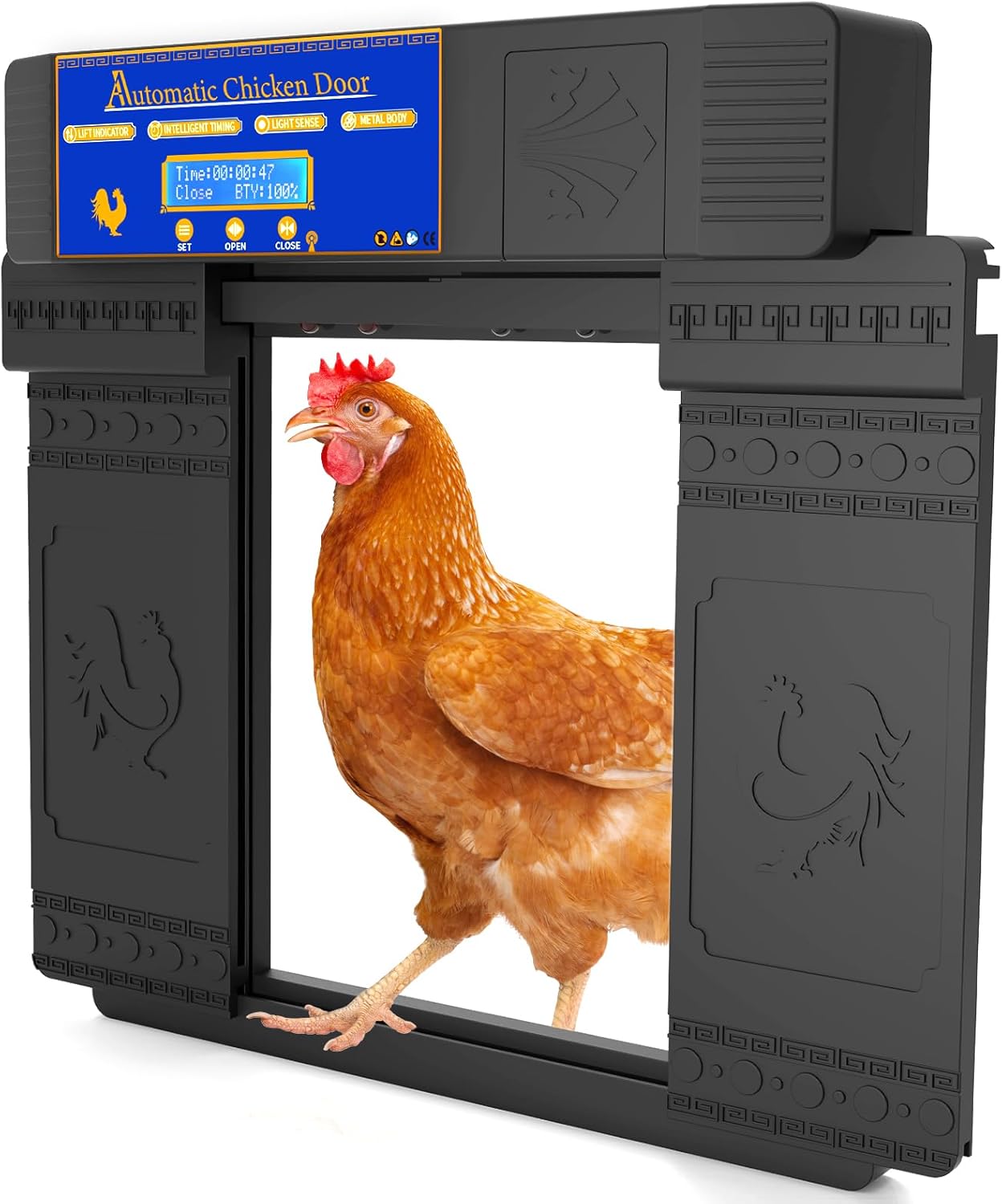 Amazon.com: Dollox Automatic Chicken Coop Double Door Opener with Solar ...