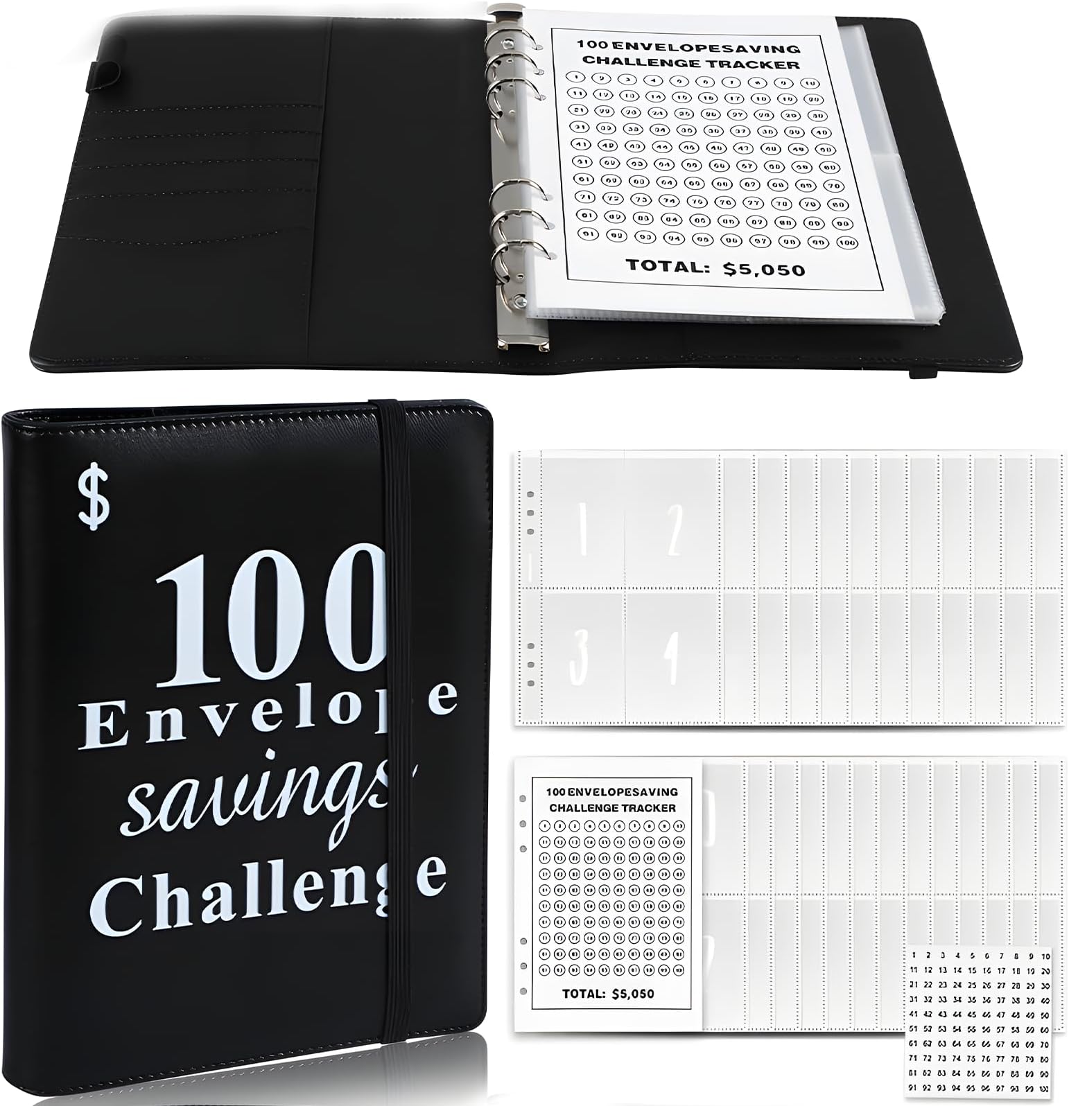 Amazon.com : 100 Envelopes Challenge Binder, A5 Money Saving Budget ...