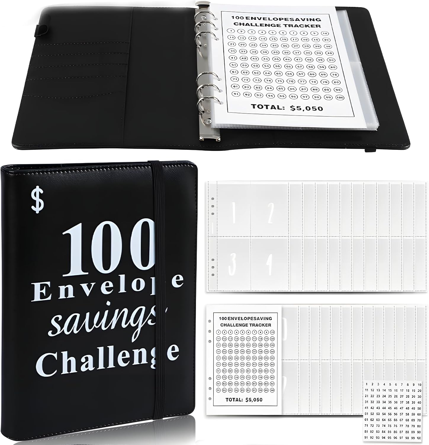 Amazon.com : 100 Envelopes Challenge Binder, A5 Money Saving Budget ...