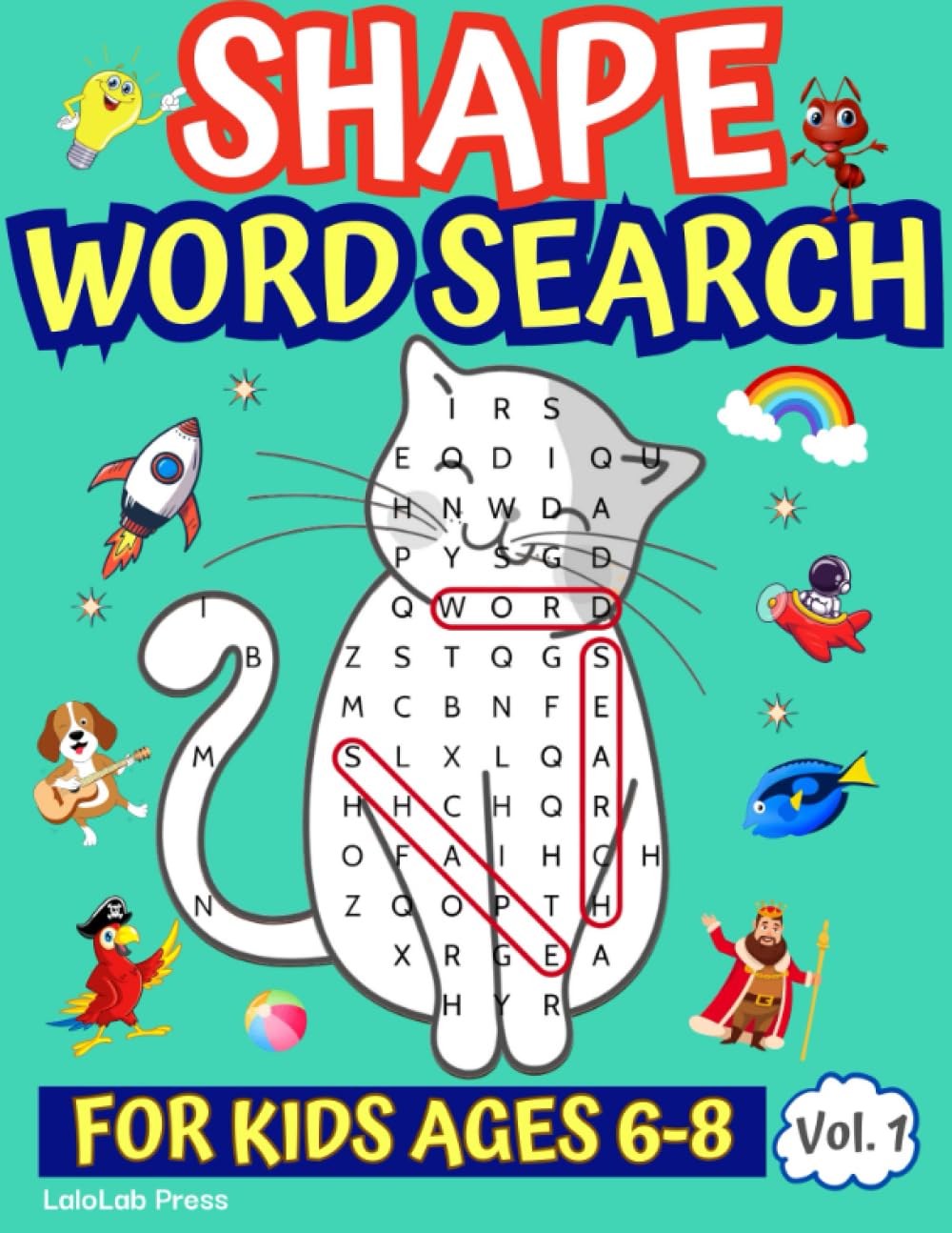 Shape Word Search for Kids Ages 6-8: 101 Shaped Puzzles with Super Fun ...