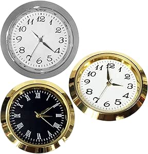 MagiDeal Pack of 3 1-7/16 Inch Clock Insert Fit Diameter 1-3/8 Inch (35 ...