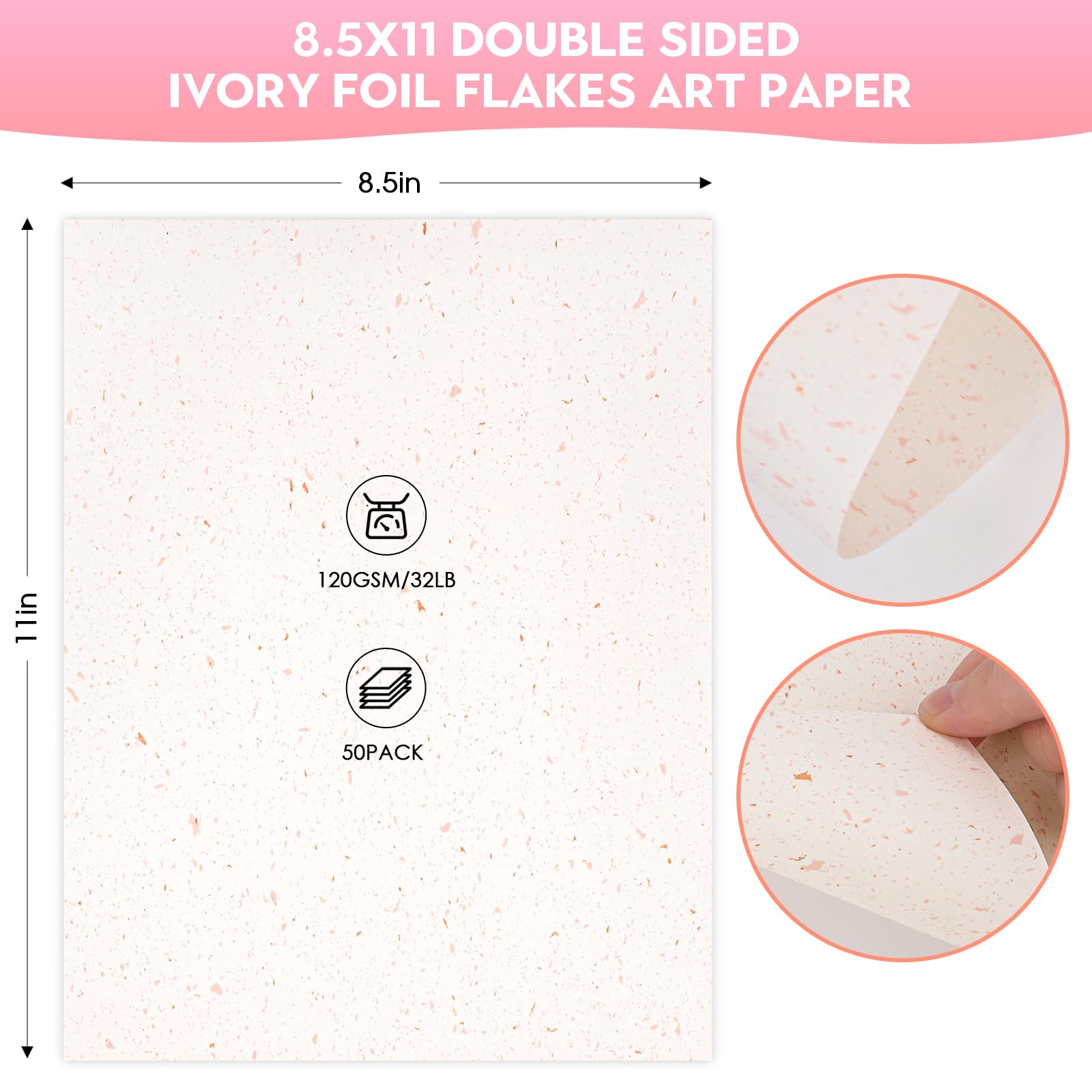 Snapklik.com : 50 Sheets 32 Lb Ivory Resume Paper For Printing 120 Gsm ...
