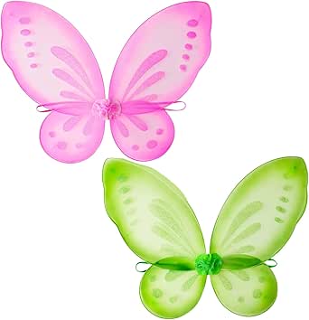 Amazon.com: XQQDQQ 2Pcs Fairy Wings Adult Women, Ultra-Light Nylon ...