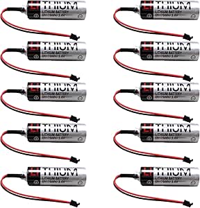 Amazon.com: 【10 Pack】 ER17500V/3.6V Battery 2700mAh ER17500V/3.6V ...