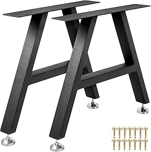Tuspuzz Patas de mesa de metal 16 x 17.7 pulgadas en forma de A Patas de escritorio Juego de 2 ...