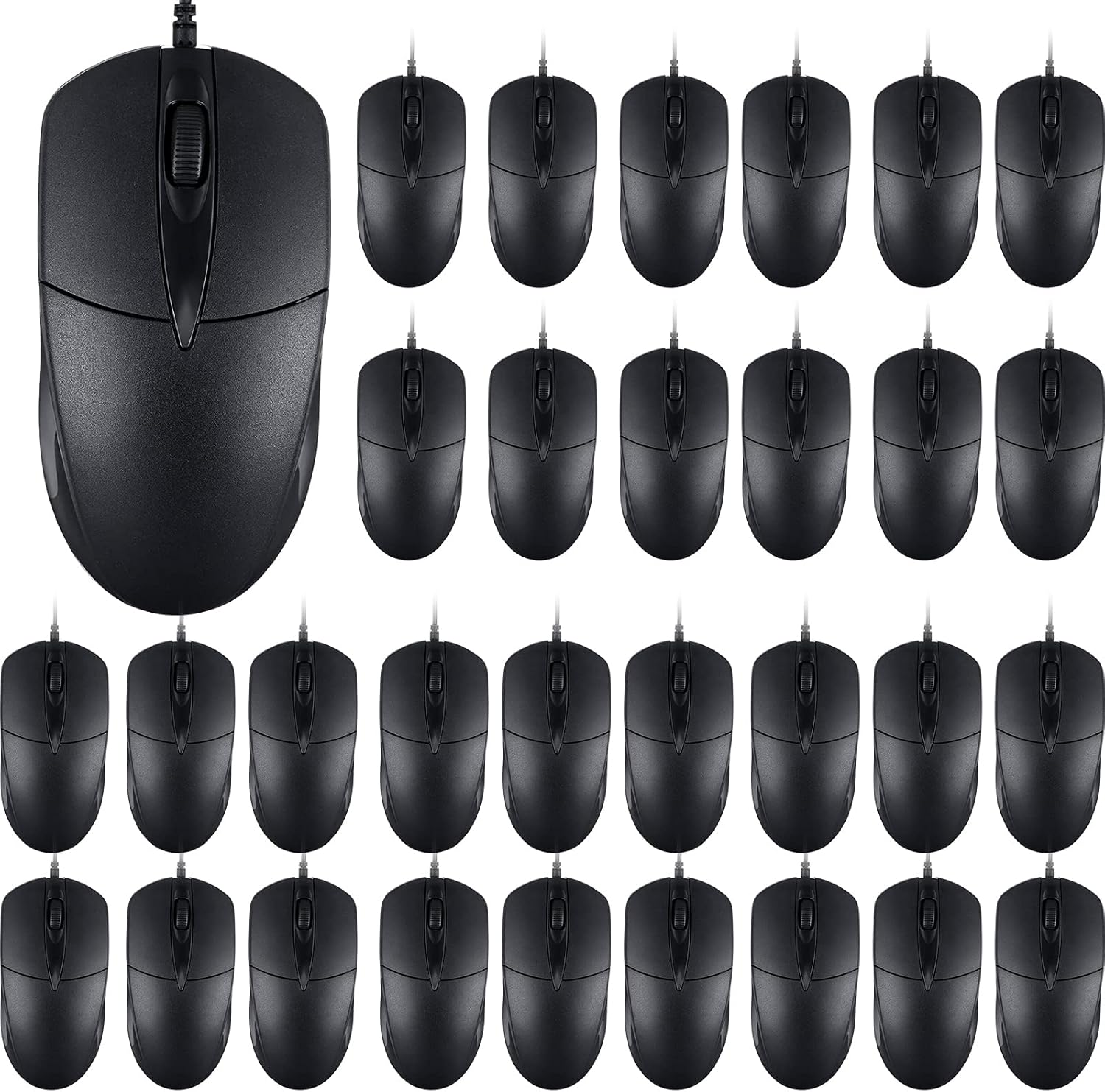 Amazon.com: SUNYIWJIE 60 PCS Black Wired USB Computer Mouse Bulk 1000 ...