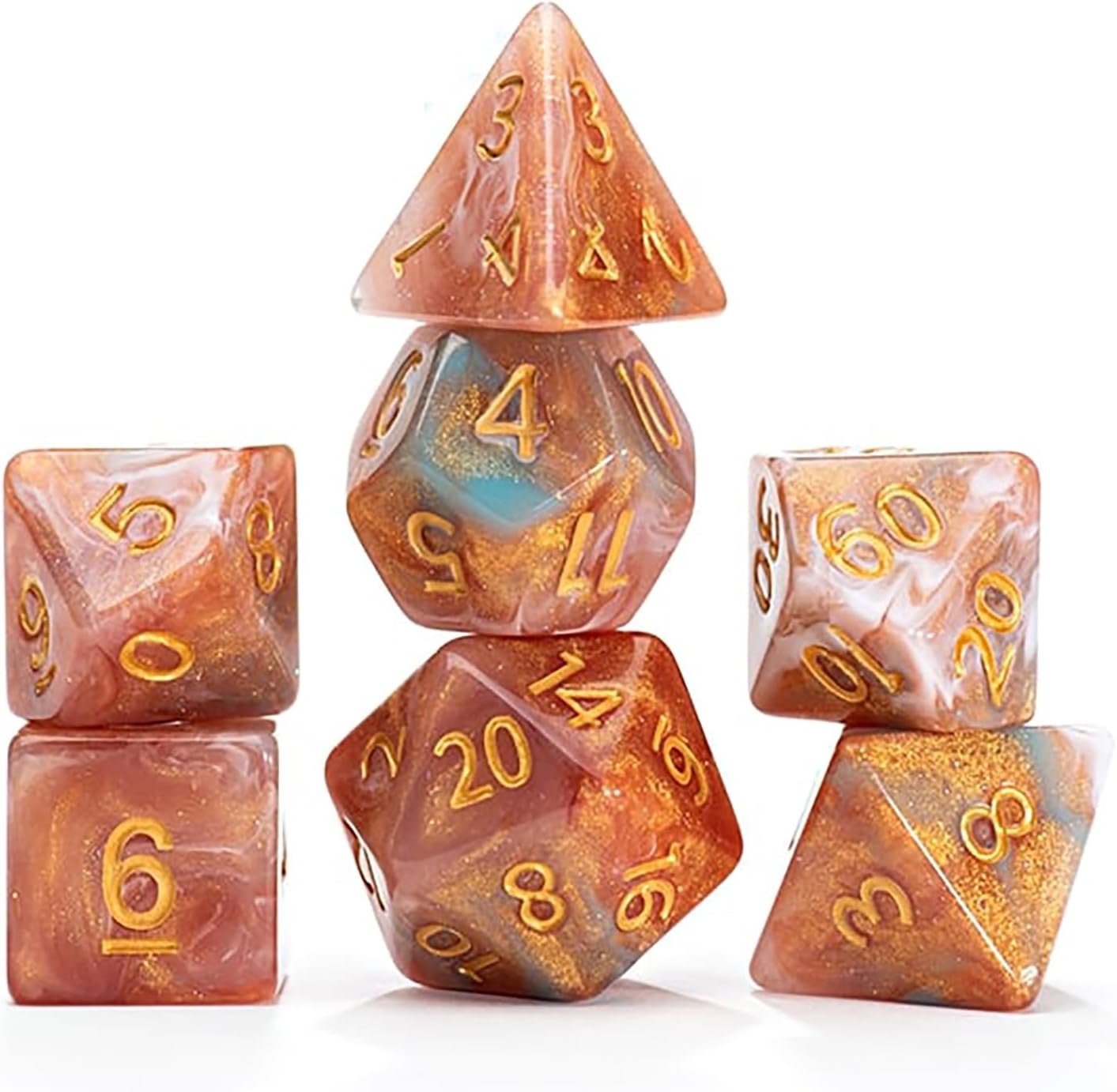 Amazon.com: Gate Keeper Games and Dice: Aether Dice: Heavenly - 7pc RPG ...