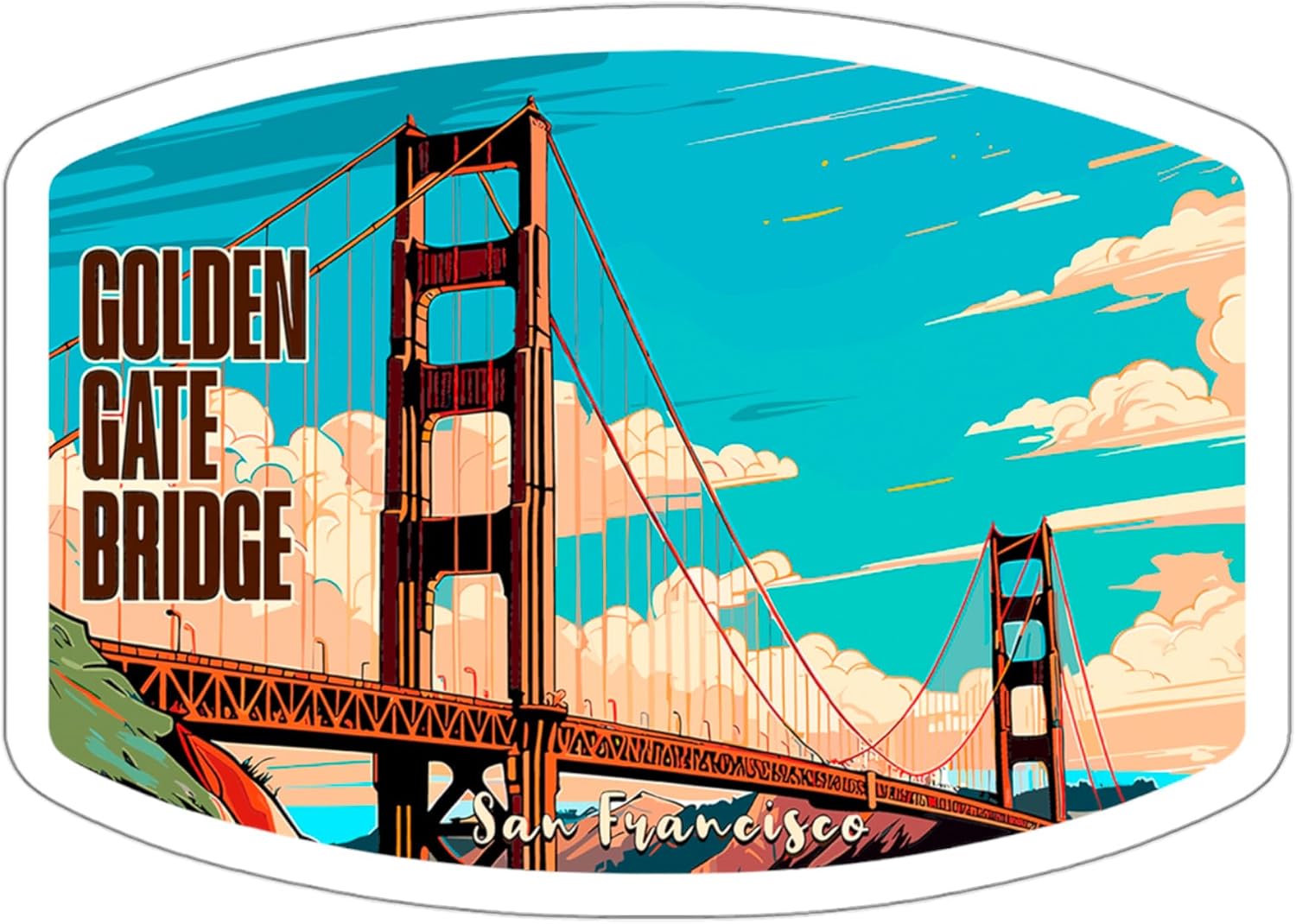 Amazon.com: No Thorns Media San Francisco Golden Gate Bridge California ...