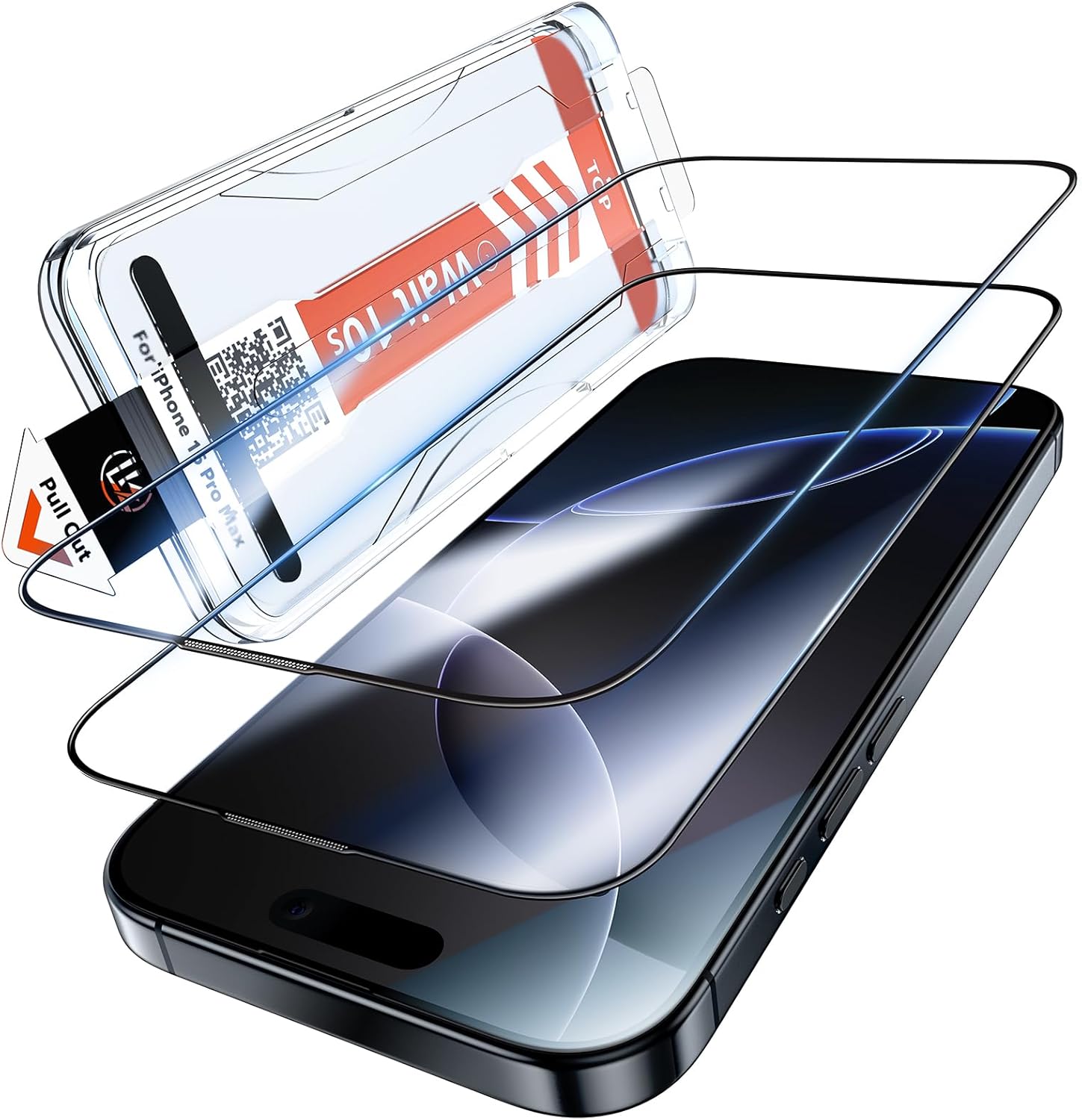 LK 2 Pack for iPhone 16 Pro Max Screen Protector, 2 Pack HD Tempered ...