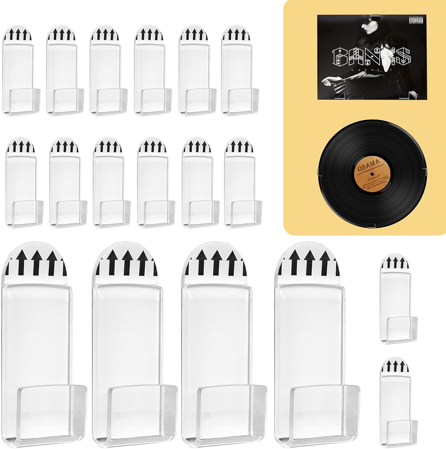 Amazon.com: Maqiauly 18Pcs Vinyl Record Wall Mount Display Shelf ...