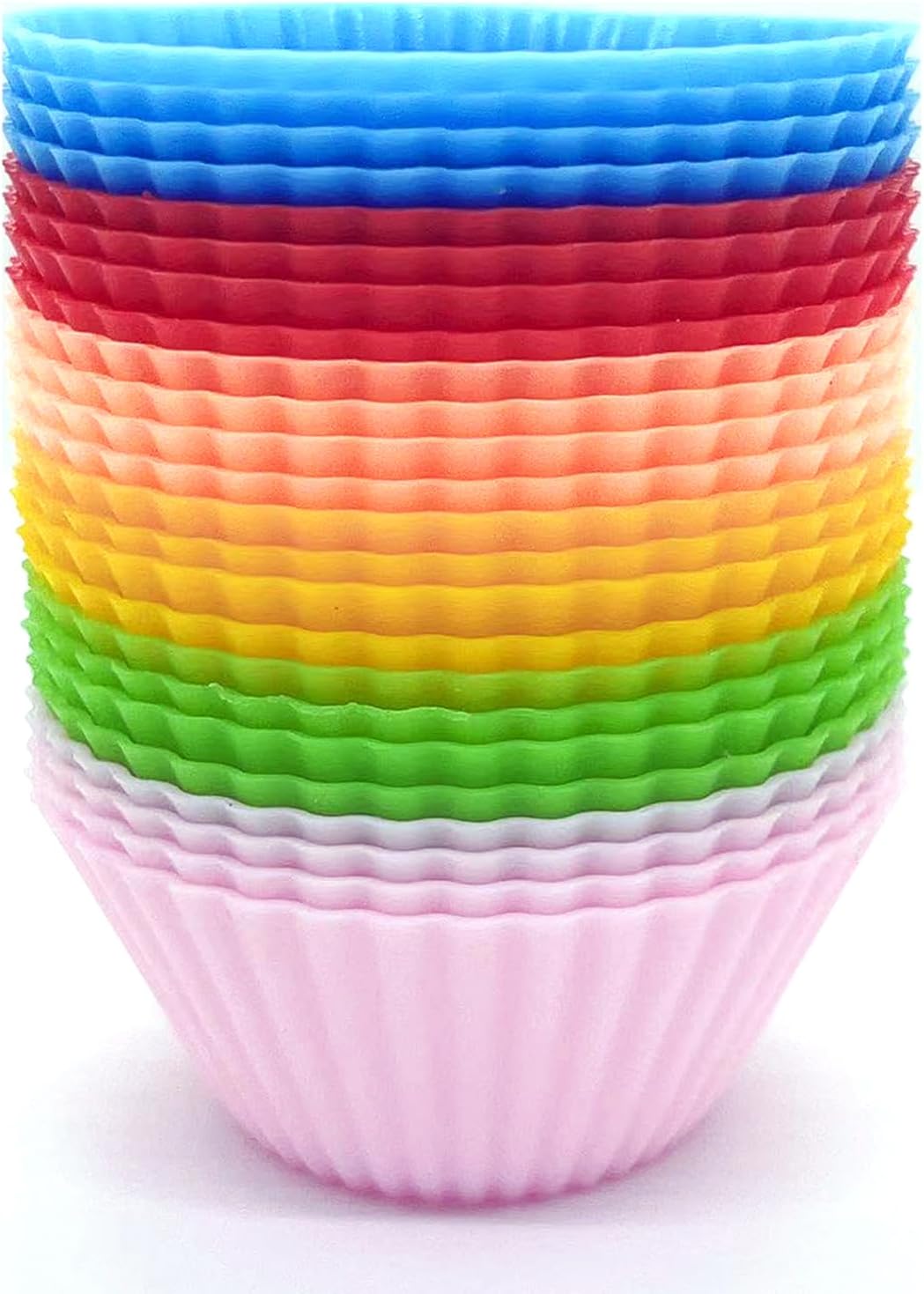 Amazon.com: Pharamat Extra Large Silicone Cupcake Baking Cups 12 Pack ...