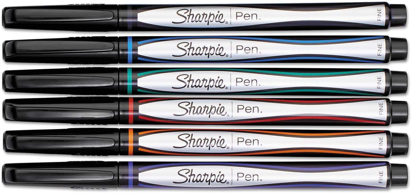 Amazon.com : Sanford 1802224 Sharpie Pen Stylo, Fine Point, Assorted ...