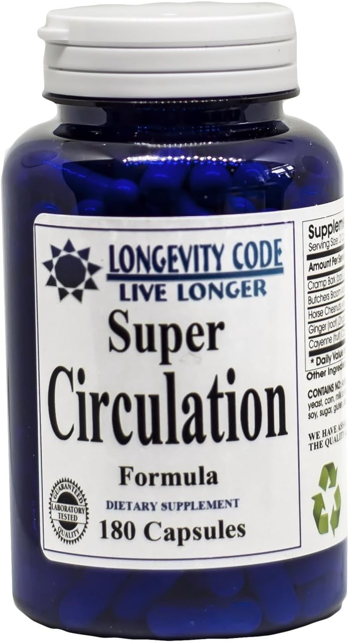 Amazon.com: Super Circulation - 180 Capsules Improves Blood Flow ...