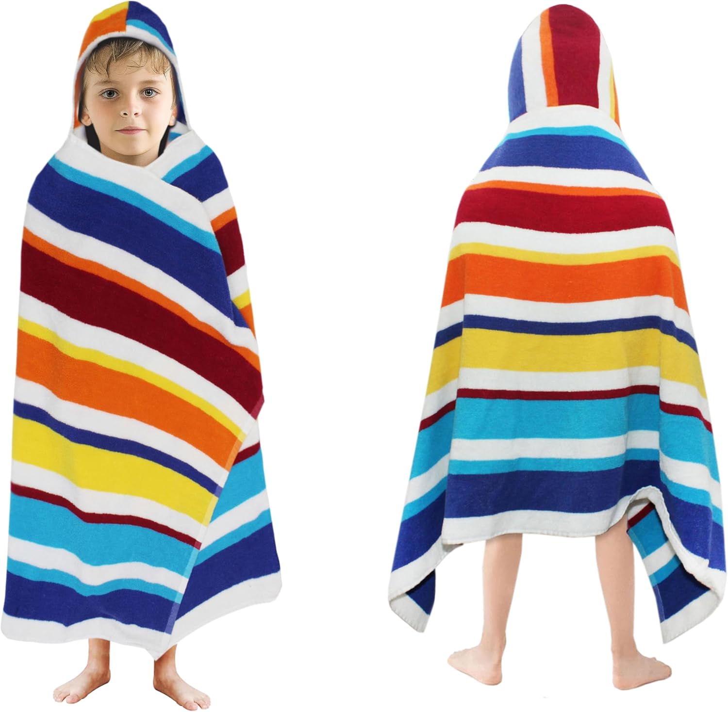 Amazon.com: ORIGINAL KIDS Hooded Bath Towel Wrap - 100% Cotton Terry ...