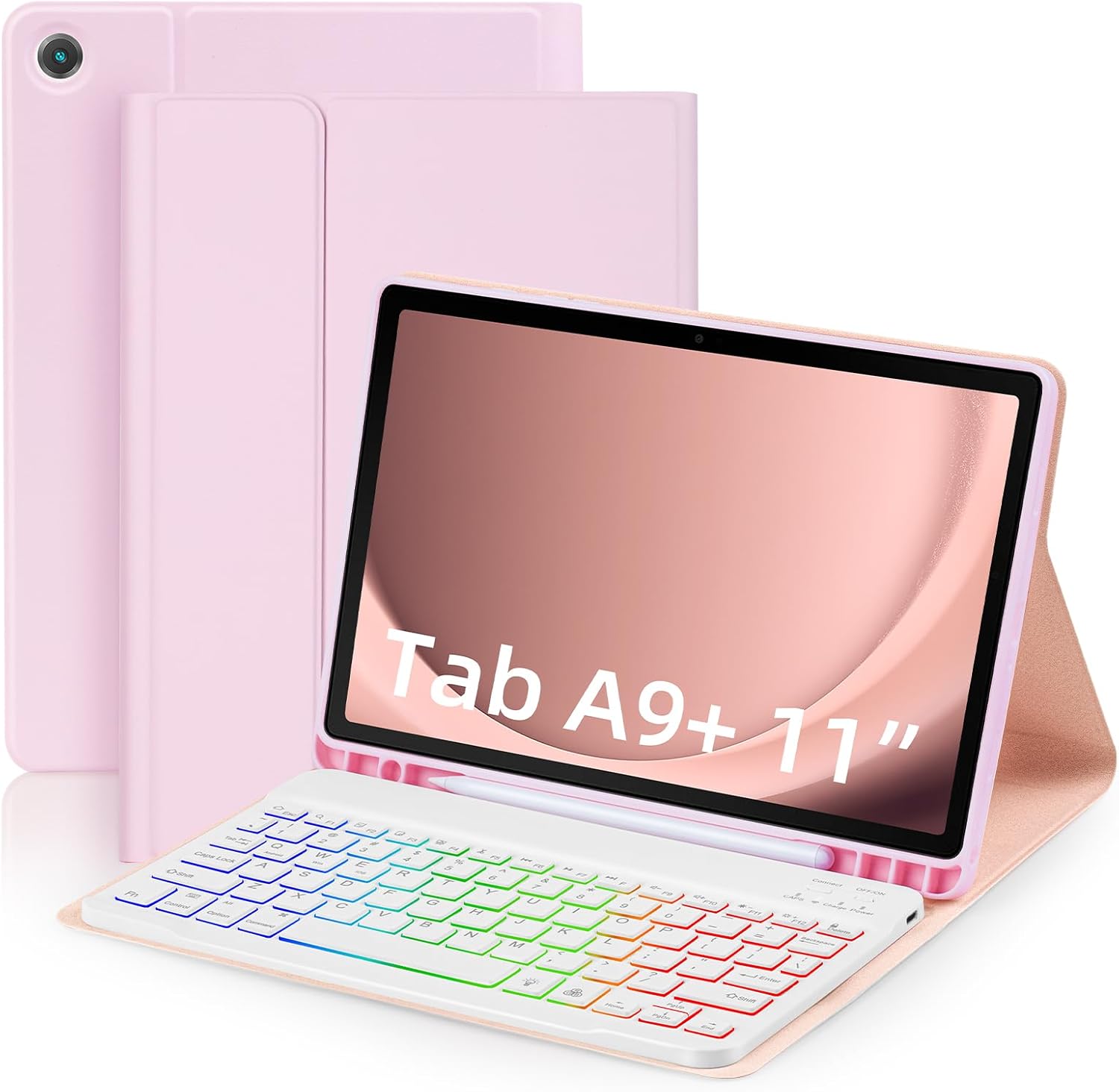 EAMPANG Funda con Teclado para Samsung Galaxy Tab A9 Plus de 11 ...