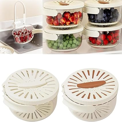 Amazon.com: 2 in 1 Drainer, Multifunctional Fruit and Vegetable Washing ...