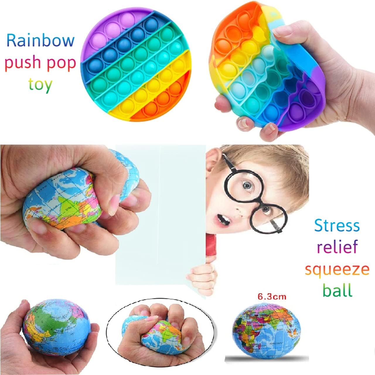 Amanisa Toys Sensory Fidget Toy Set Pack, Stress Anxiety Relief Kit ...