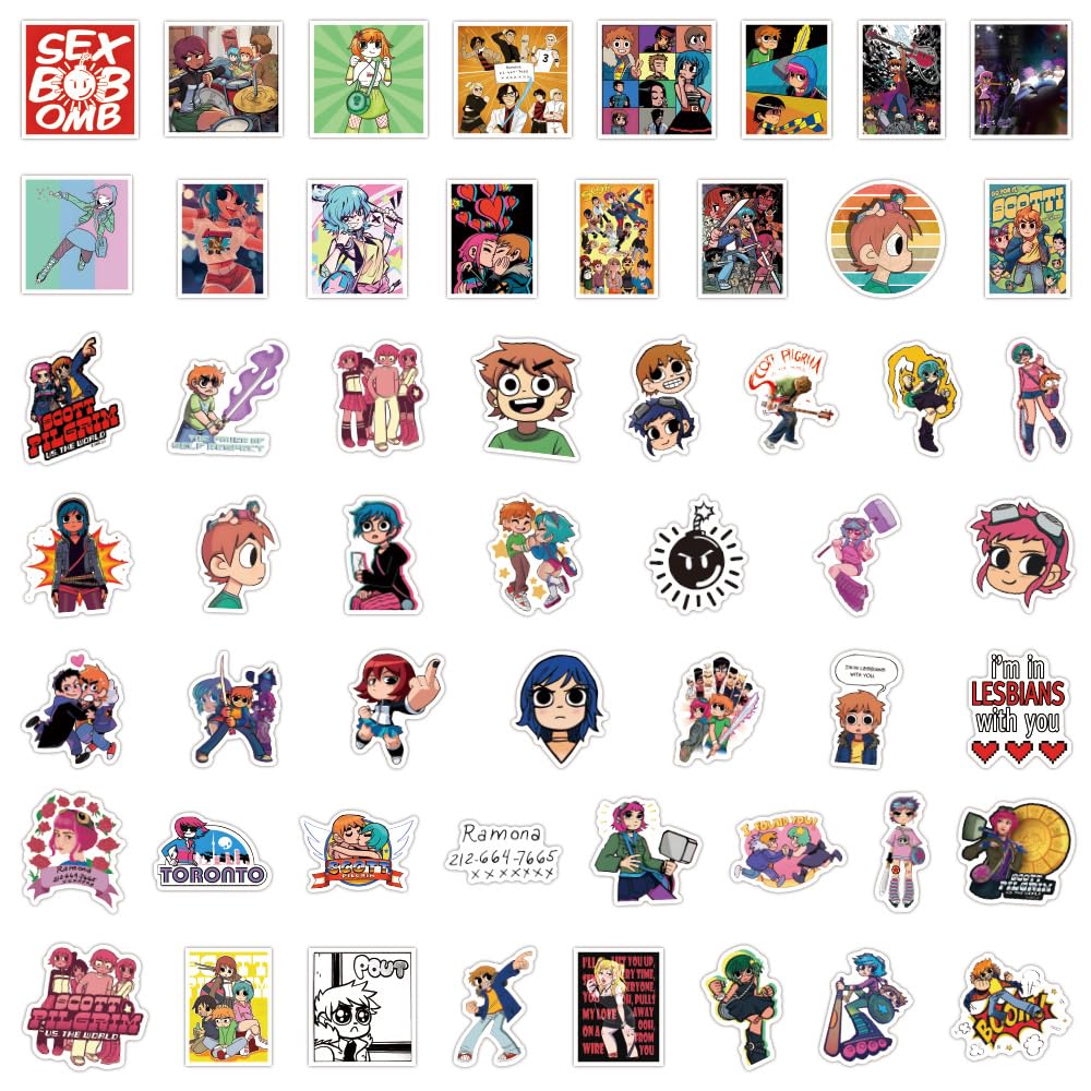 Snapklik.com : CPETNL Scott Pilgrim 50pcs Waterproof Vinyl Stickers