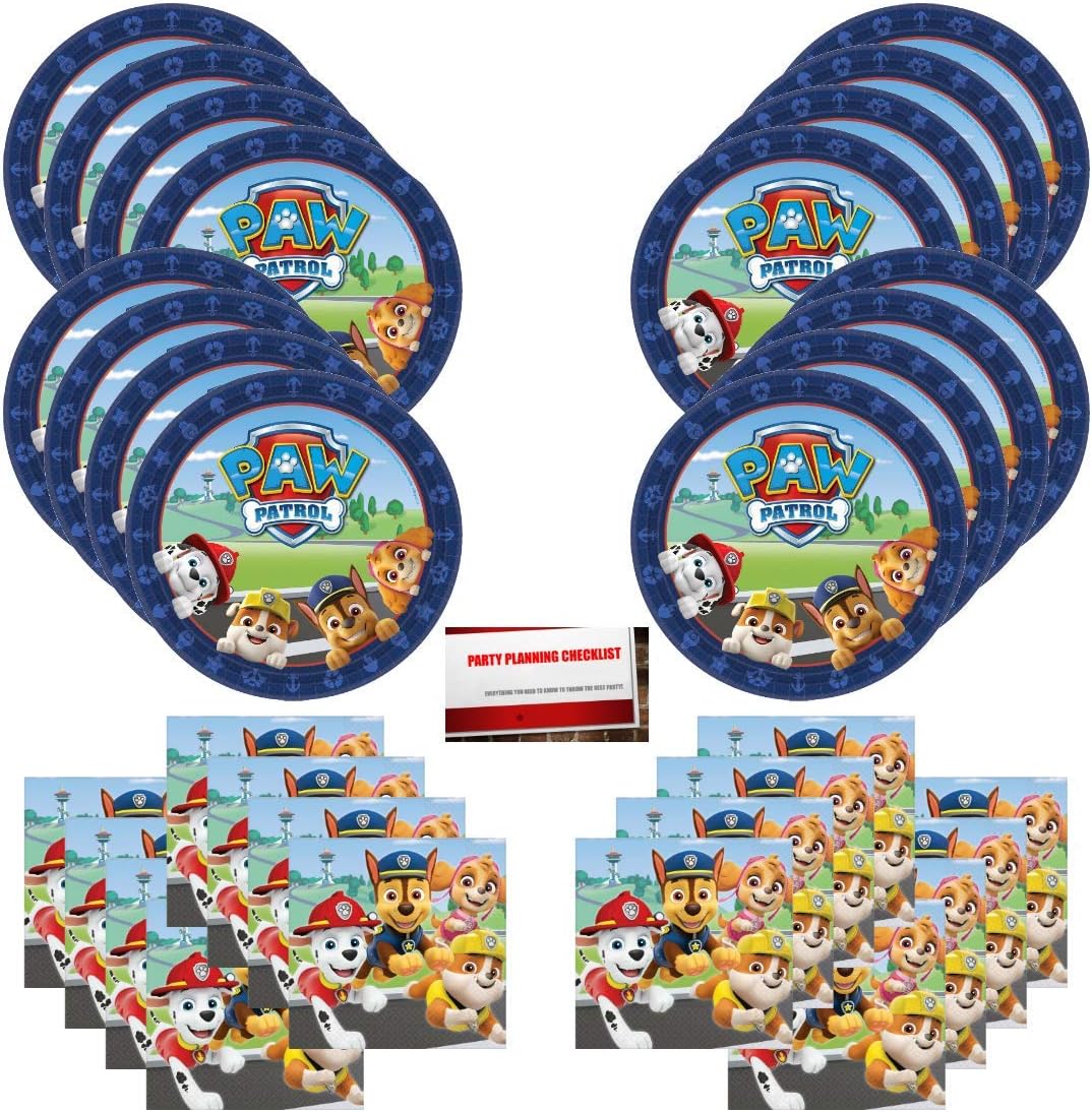 Amazon.com: Paw Patrol Adventures Birthday Party Supplies Bundle Pack ...