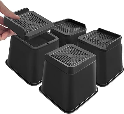 Amazon.com: shouwuhho Bed Risers 1 inch, 2 inch, 3 inch, 4 inch, 6 inch ...