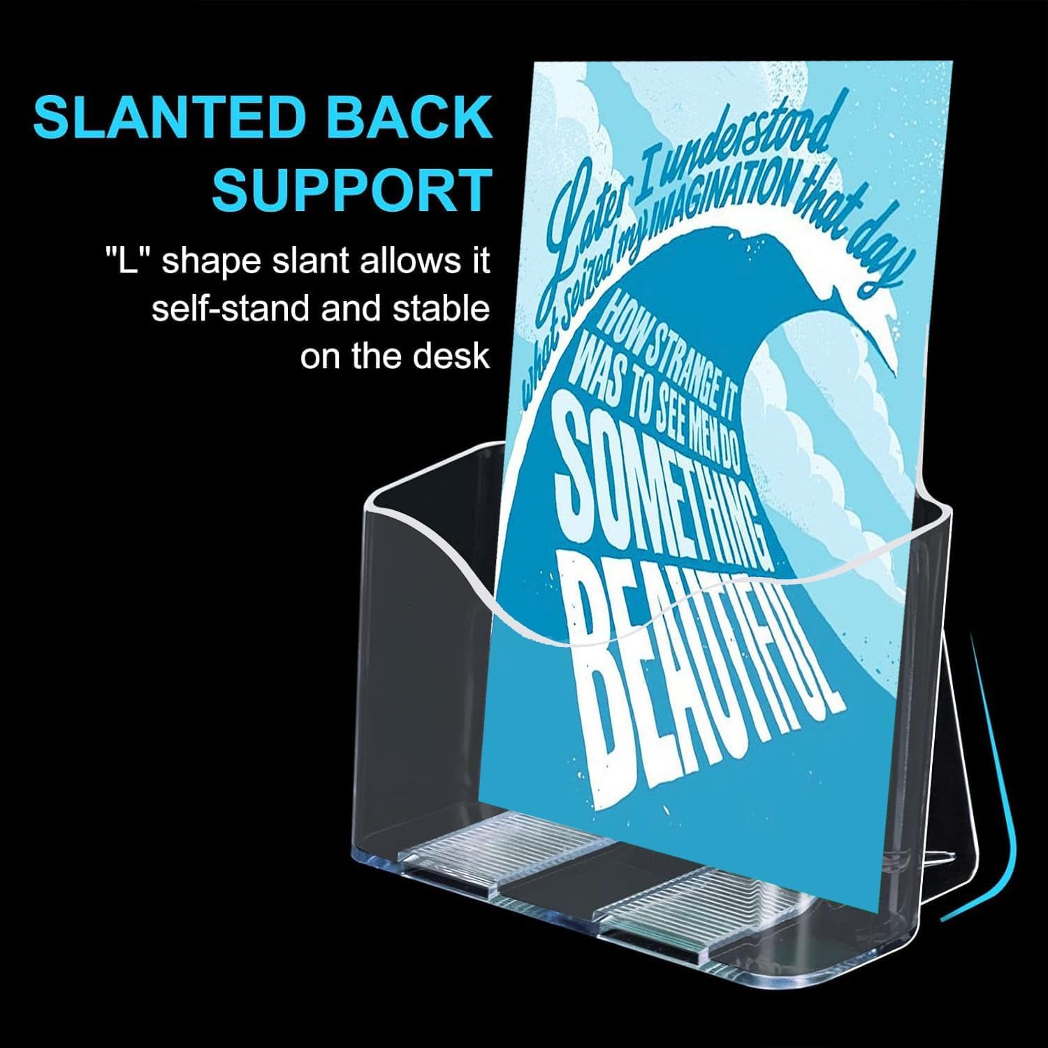 2Pack A5 8.07*3.26*2.08 inches Acrylic freestanding brochure dispenser ...