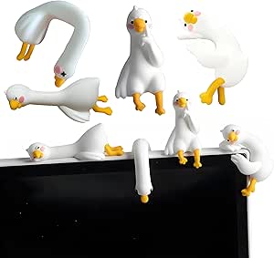 Amazon.com: 4PCS So Tired Lazy Duck Mini Desk Ornaments, Cute Tiny Duck ...