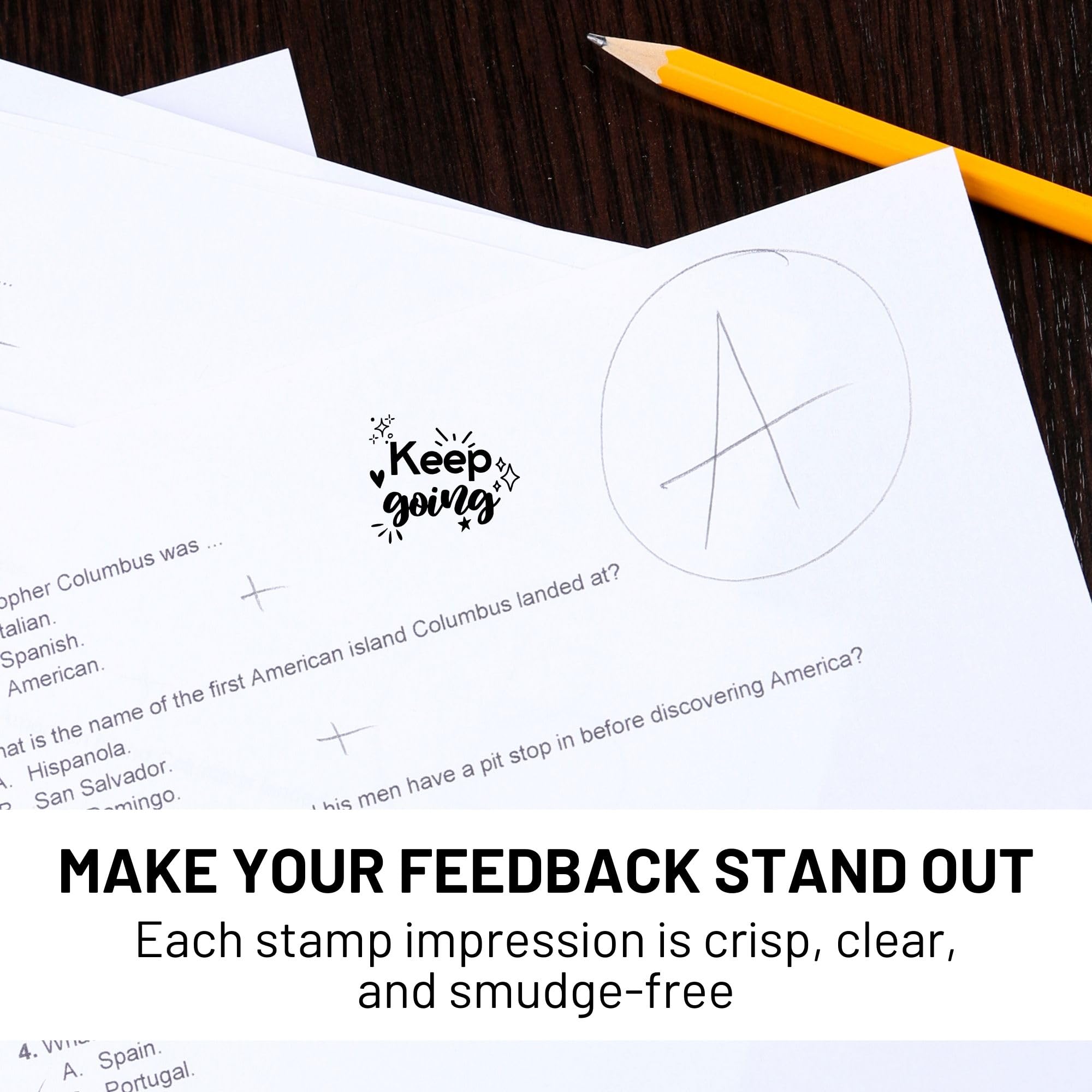 Snapklik.com : Self-Inking Teacher Stamps For Grading, Multicolor ...