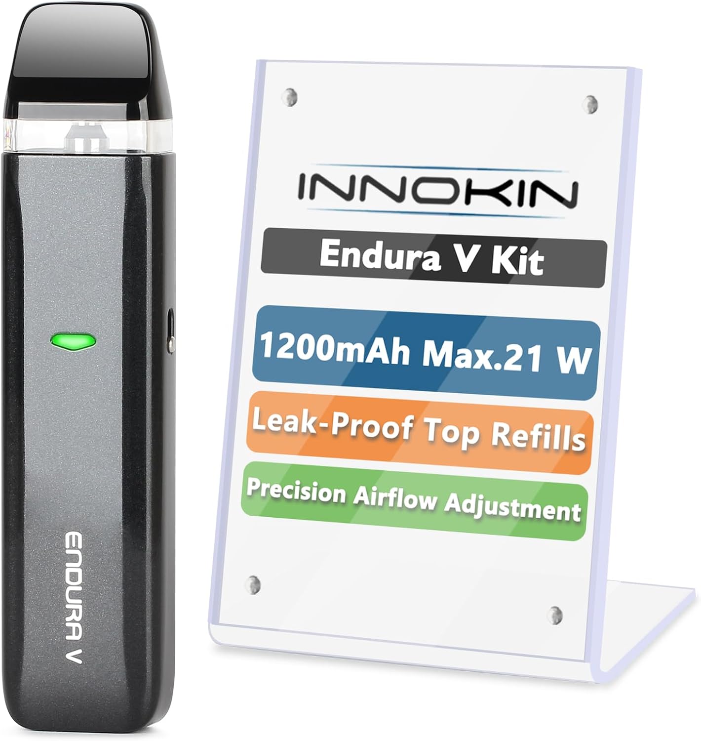 Innokin Endura V Kit, 2ml Refillable E Cigarette Starter Kit, 1200mAh ...