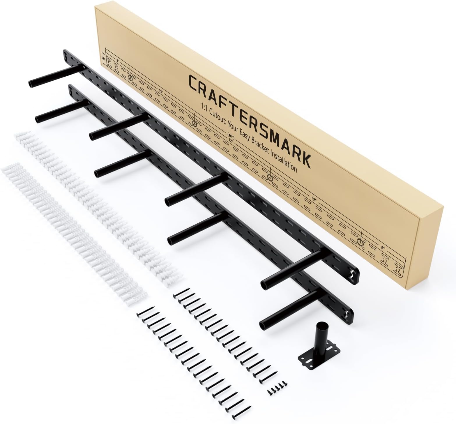 Amazon.com: 2pcs Large Shelf Brackets Long Floating Shelf Bracket ...