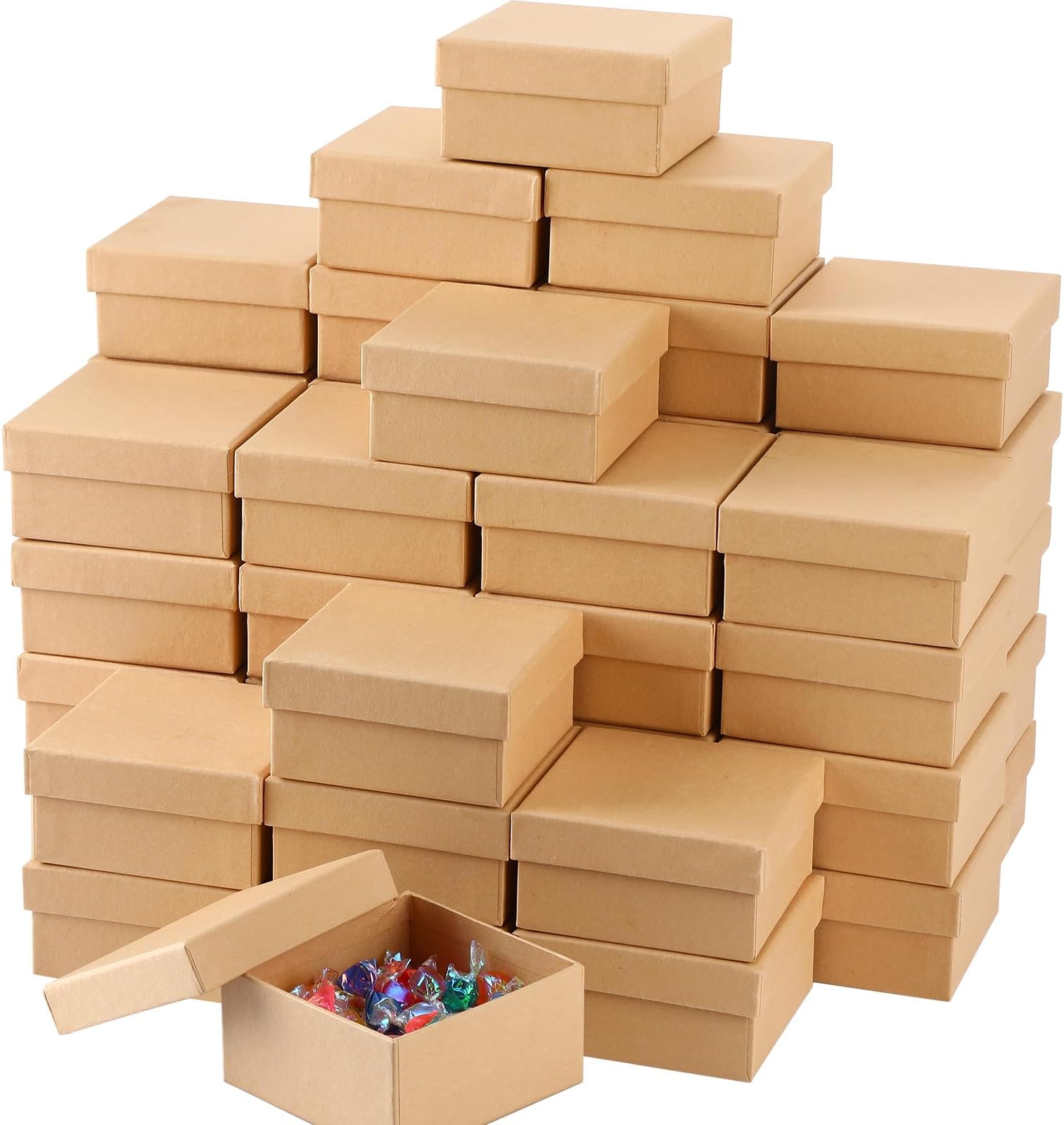 Amazon.com: Geyee 48 Pcs Square Paper Mache Box, Small Gift Box with ...