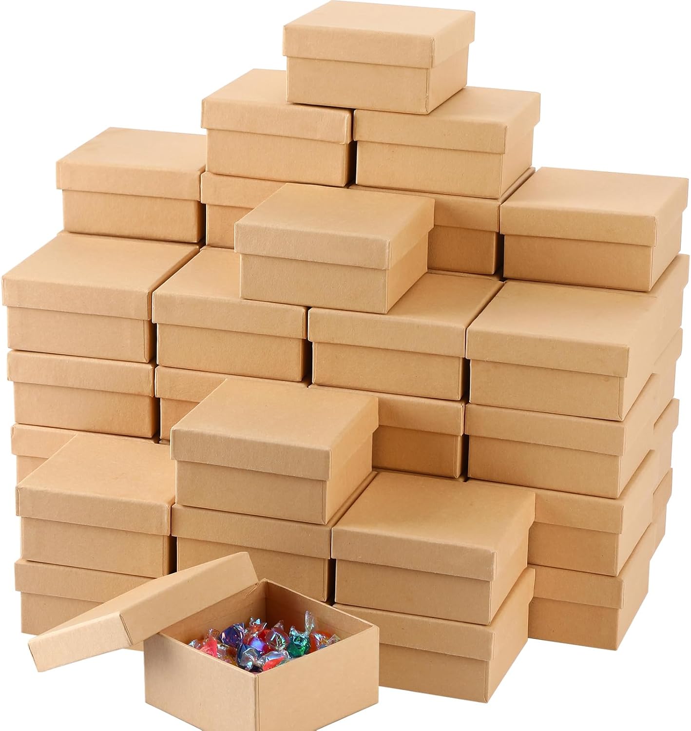 Amazon.com: Geyee 48 Pcs Square Paper Mache Box, Small Gift Box with ...