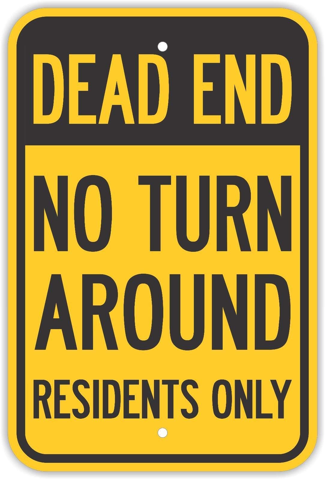 Amazon.com: Traffic & Warehouse Signs - Dead End No Turn Around ...