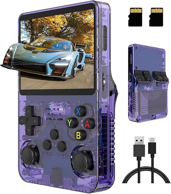 R36S 64GB Handheld Retro Gaming Console, Built-in over 15000+ Classic ...