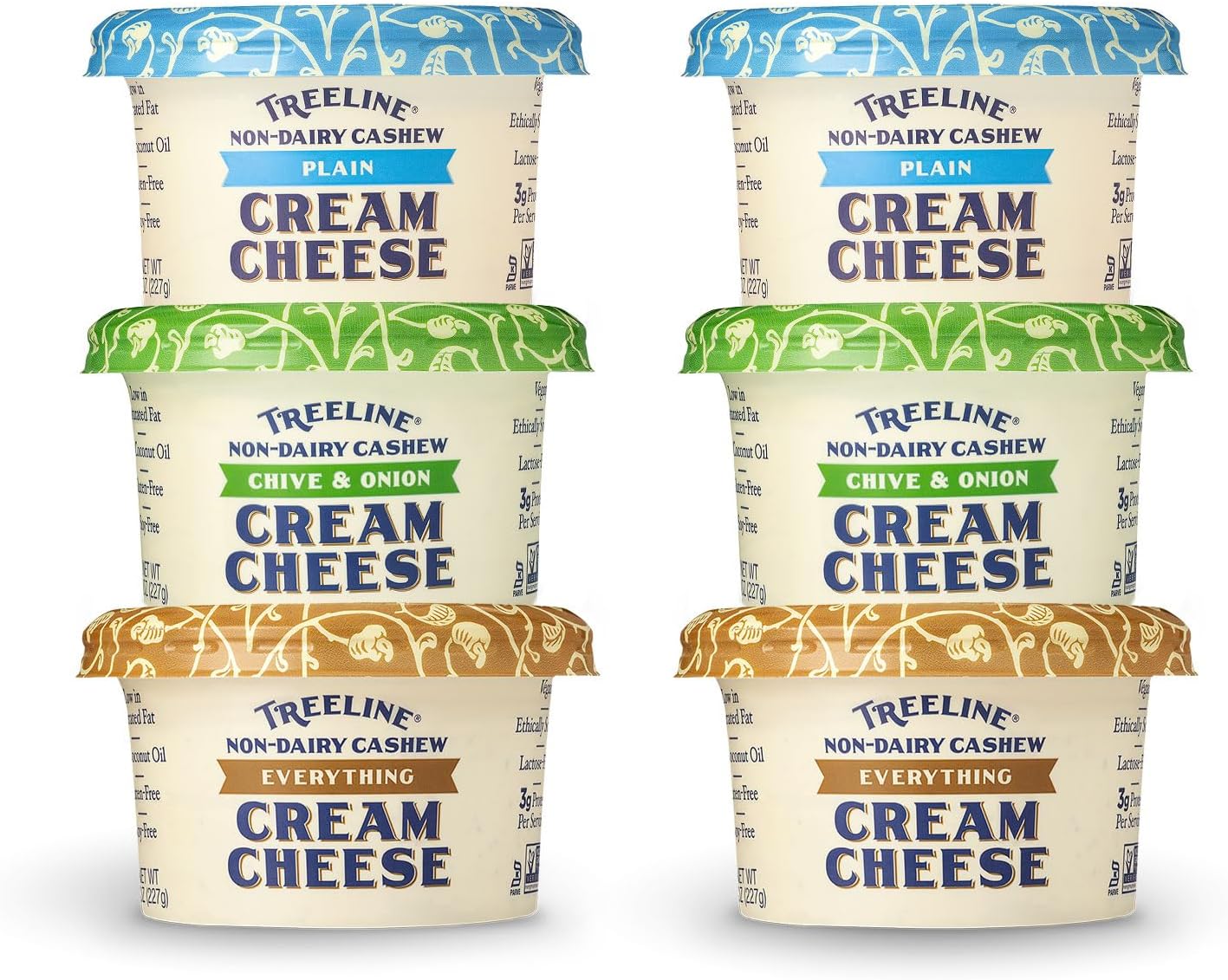 Amazon.com: Treeline Cheese - Vegan Dairy-Free Cream Cheese 8 oz, 6 ...