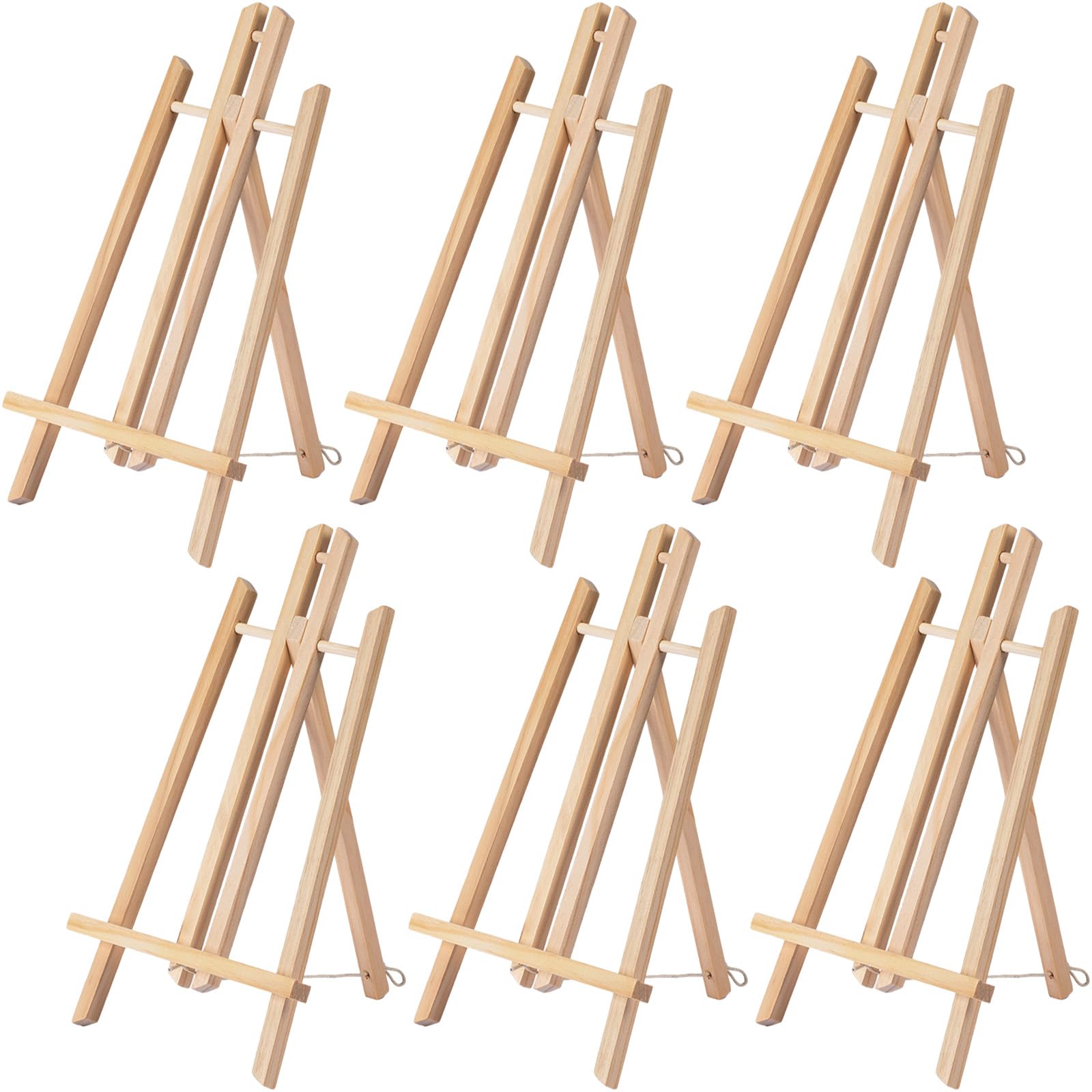 PLAZOTTA 6 Pack 16" Art Easel Stand, Wooden Tabletop Display Easel ...