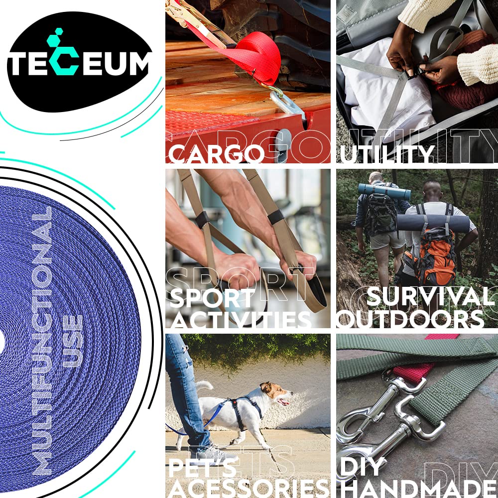 Snapklik.com : 1 Inch Webbing Lavander Blue 50 Yards 1” Webbing For ...