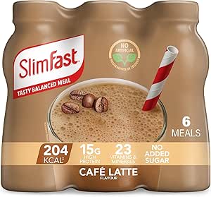 SlimFast Ready To Drink Cafe Latte Shake, 6 x 325ml : Amazon.co.uk ...