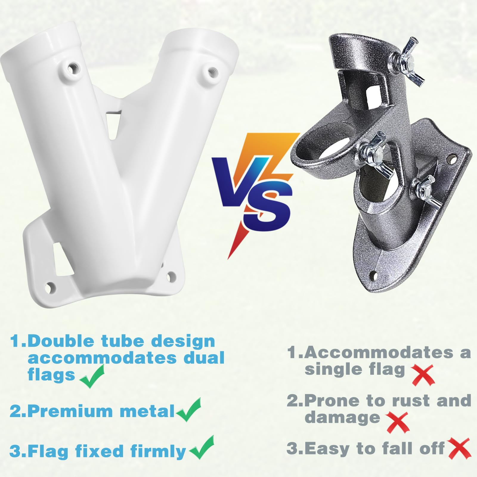 Metal Flag Pole Brackets MUTI PURPOSE ALUMINUM FLAG POLE BRACKET