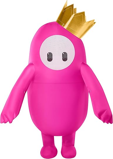 Spirit Halloween Adult Pink Fall Guys Inflatable Costume | Officially ...