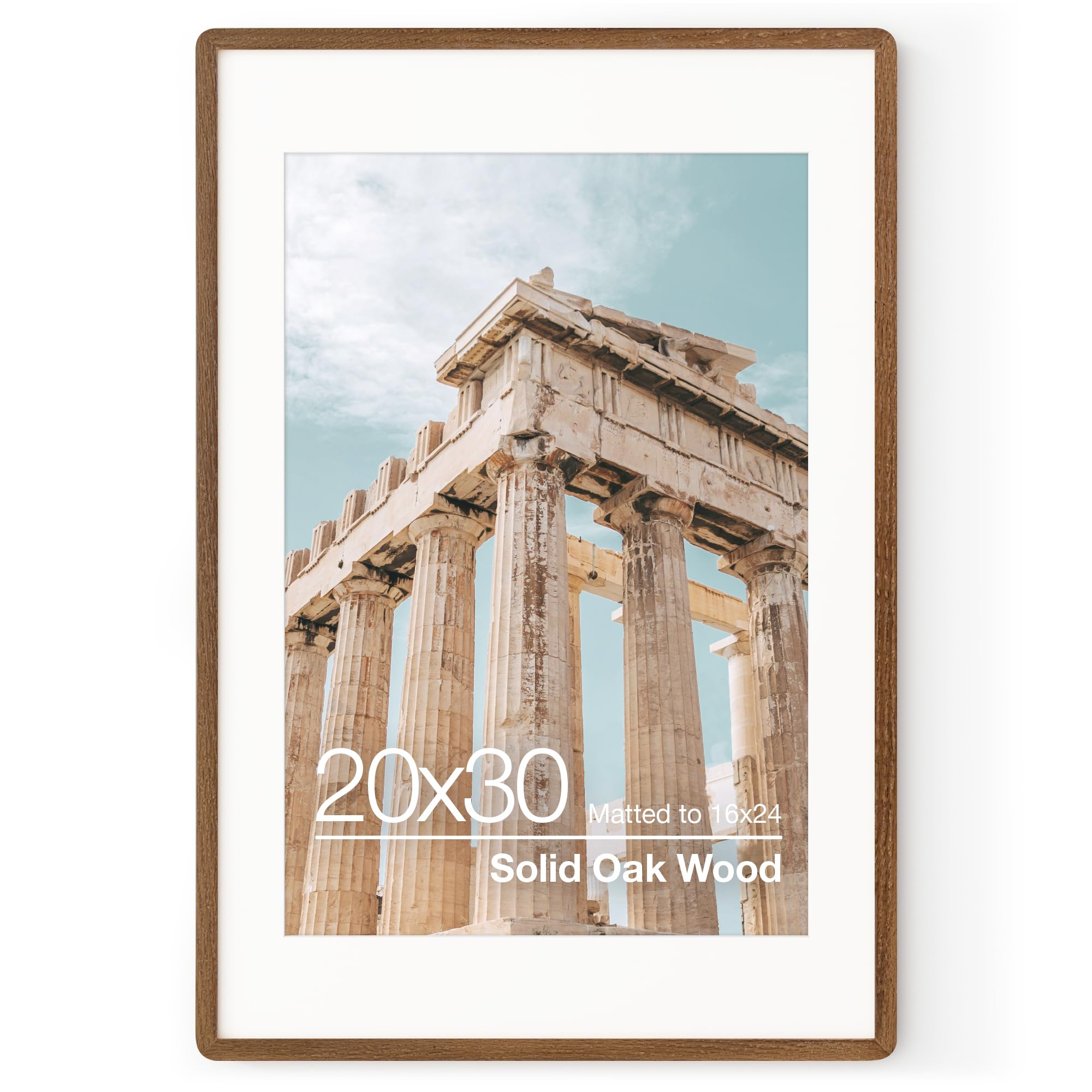 Amazon.com - FLYJOE 20x30 Poster Frame | Solid Oak Wood 30x20 Picture ...