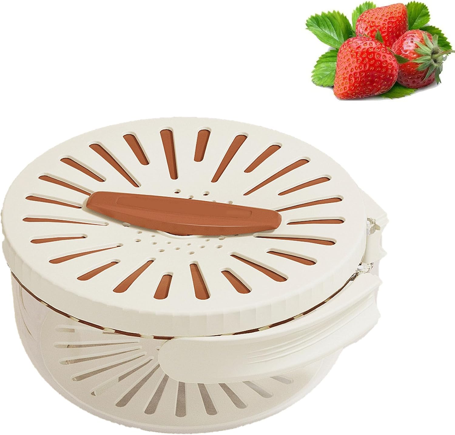 Amazon.com: 2026 New Draining Basket with Lid, Fruit Drainer Container ...
