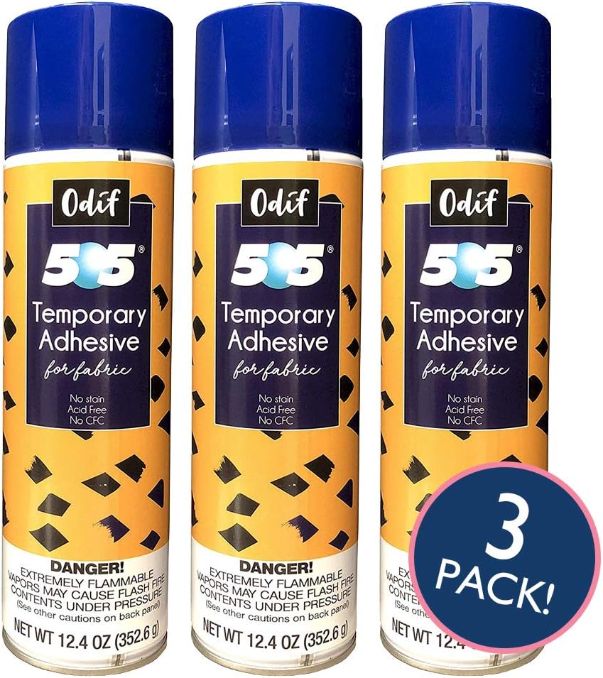 Odif USA 505 Spray & Fix Temporary Fabric Adhesive 3/Pk-12.4oz, 3 Pack ...